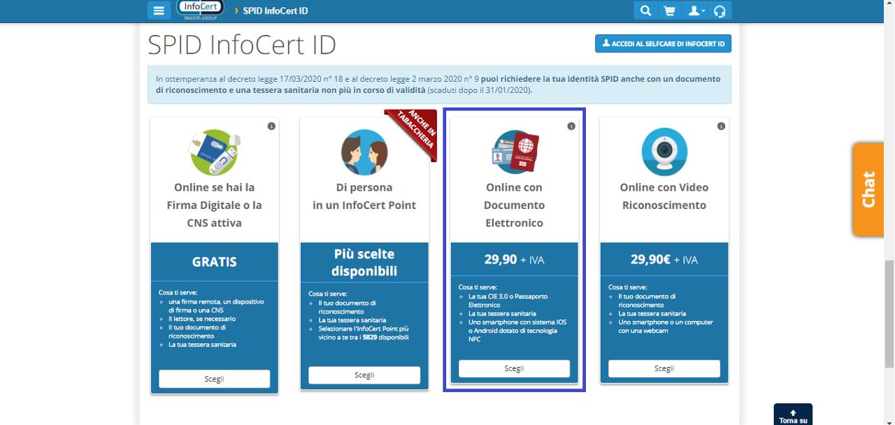 Guida alla richiesta di un’identità SPID InfoCert ID con riconoscimento ...