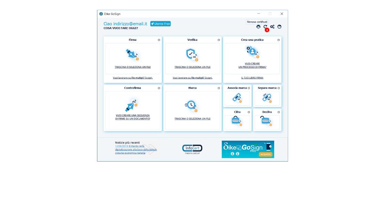 Guida al rinnovo dei certificati con Dike GoSign e DiKe GoSign PRO ...